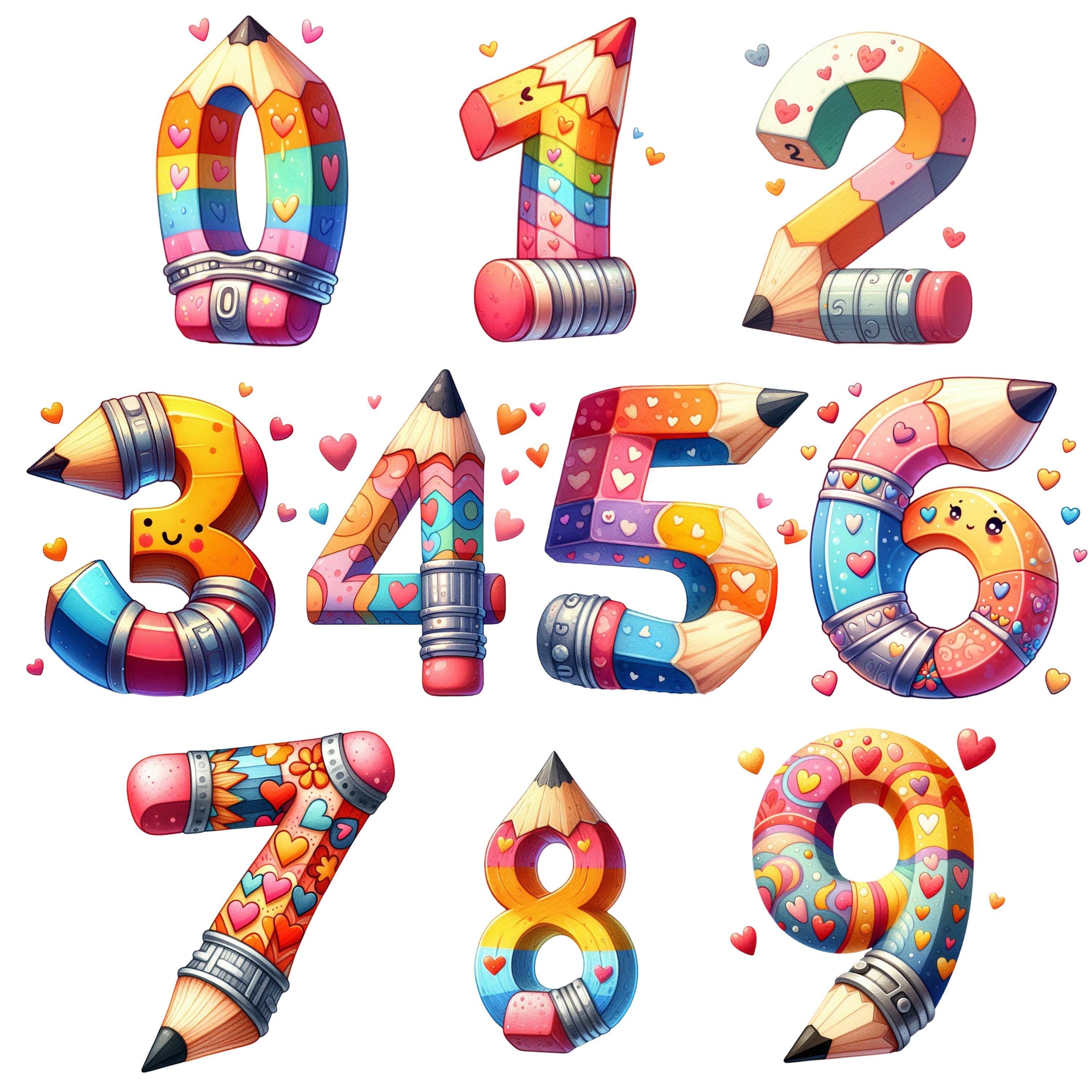 Pencil Alphabet Clipart PNG: Back to School Teacher Font 36 Files - Etsy