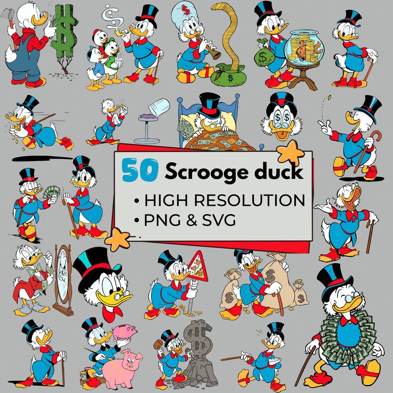 Printable Scrooge Duck - Etsy