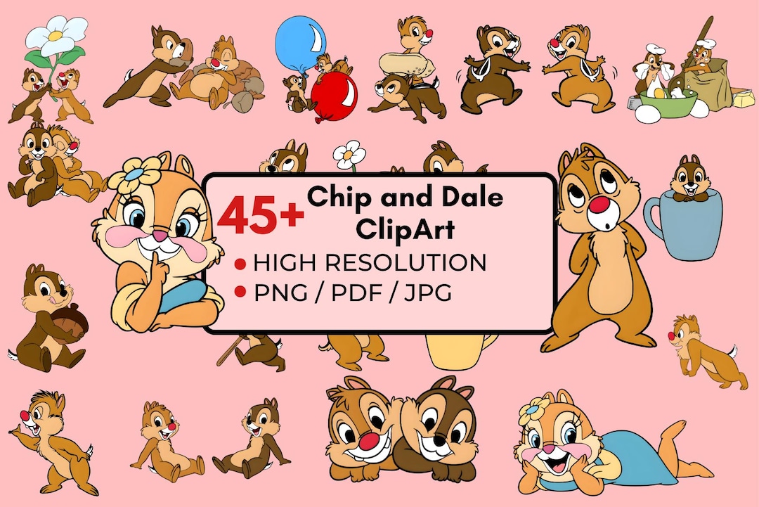Imágenes prediseñadas de Chip y Dale / 56 imágenes PNG de dibujos ...