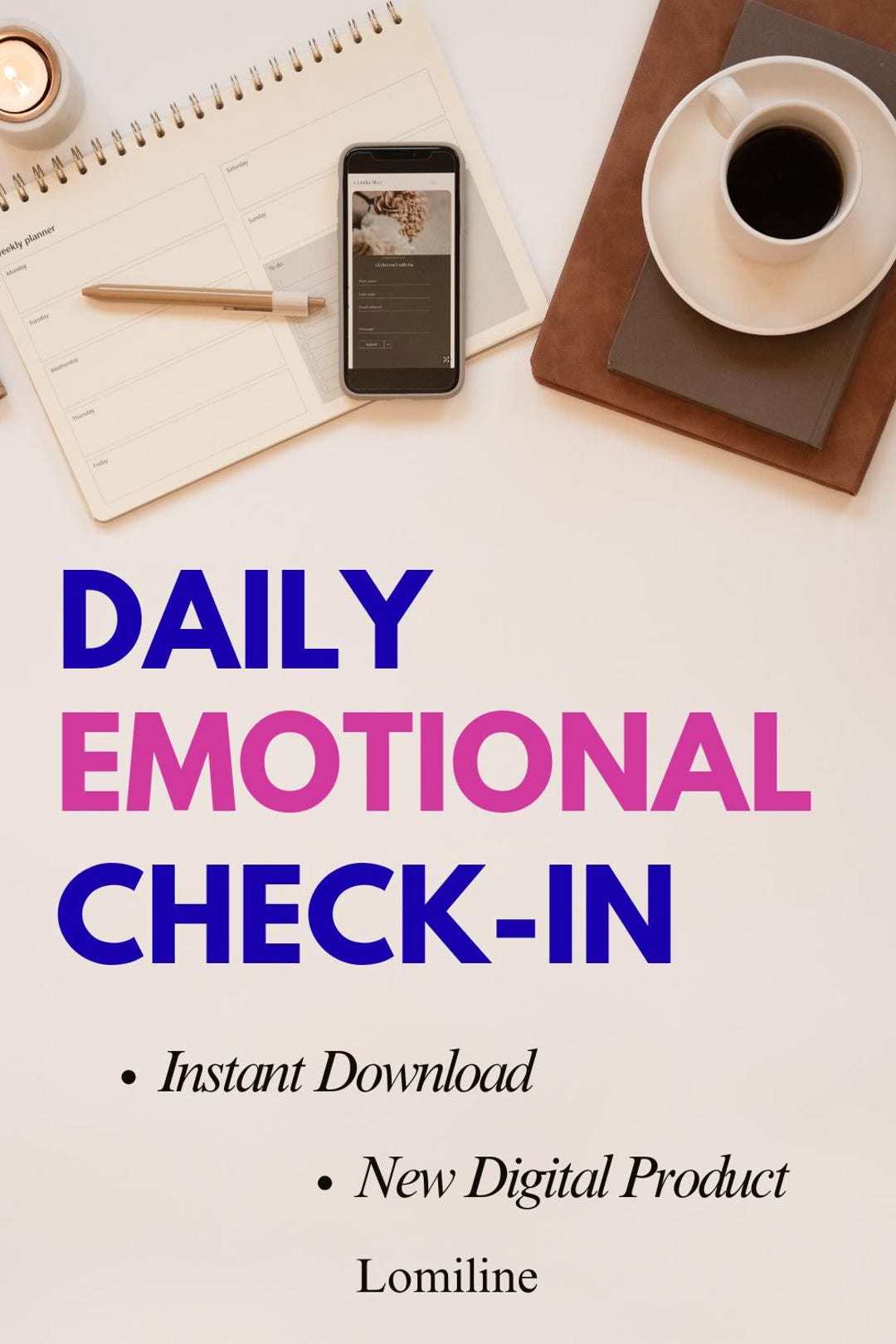 Daily Emotional Check-in - Digital Download - Printable PDF - Pastel ...