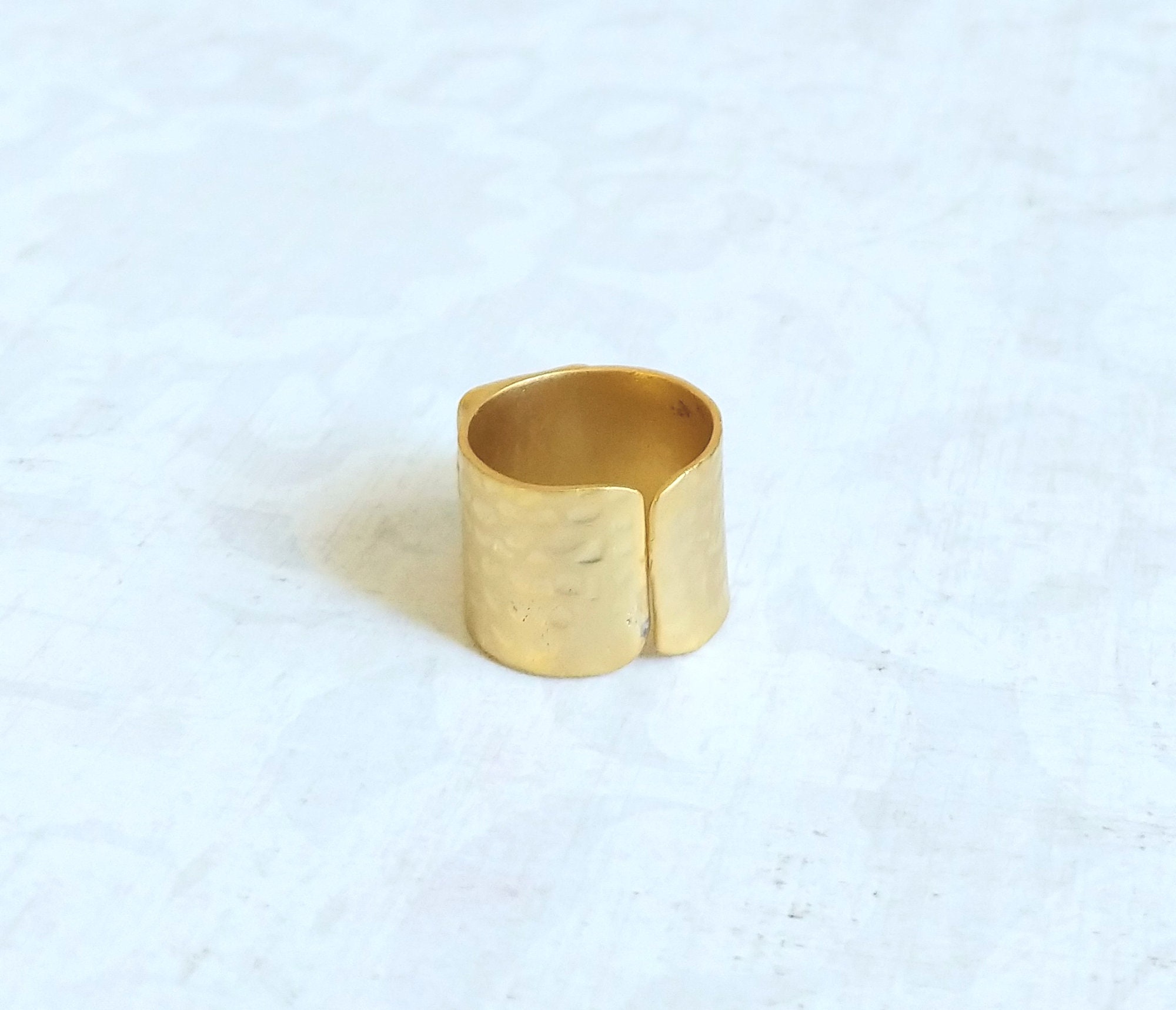 Catalina Tile Adjustable Ring on Gold Plated Brass Catalina - Etsy