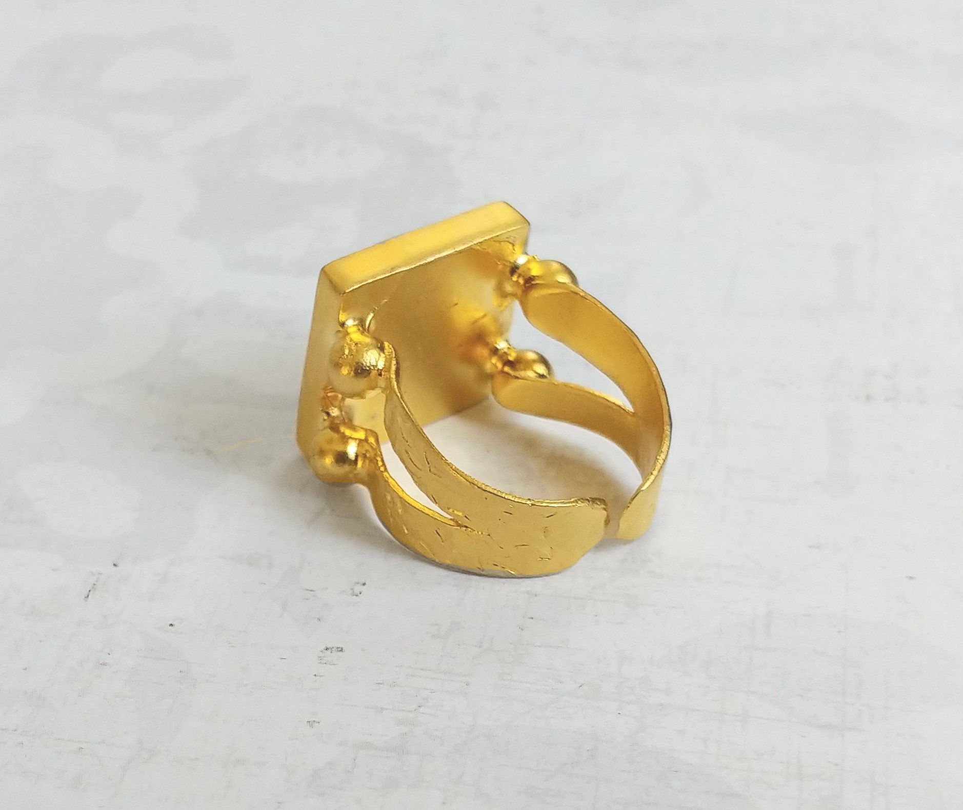 Catalina Tile Adjustable Ring on Gold Plated Brass Catalina - Etsy