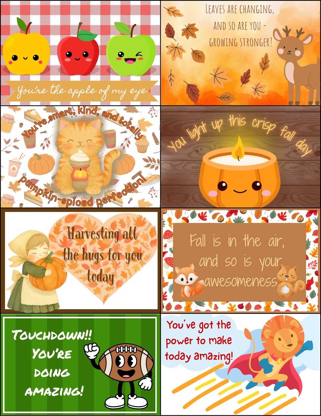 September Lunch Box Notes – Printable Encouragement Cards for Kids - Etsy