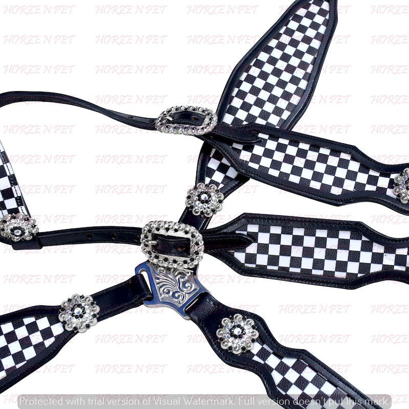 Checkered Horse Tack Set - Etsy