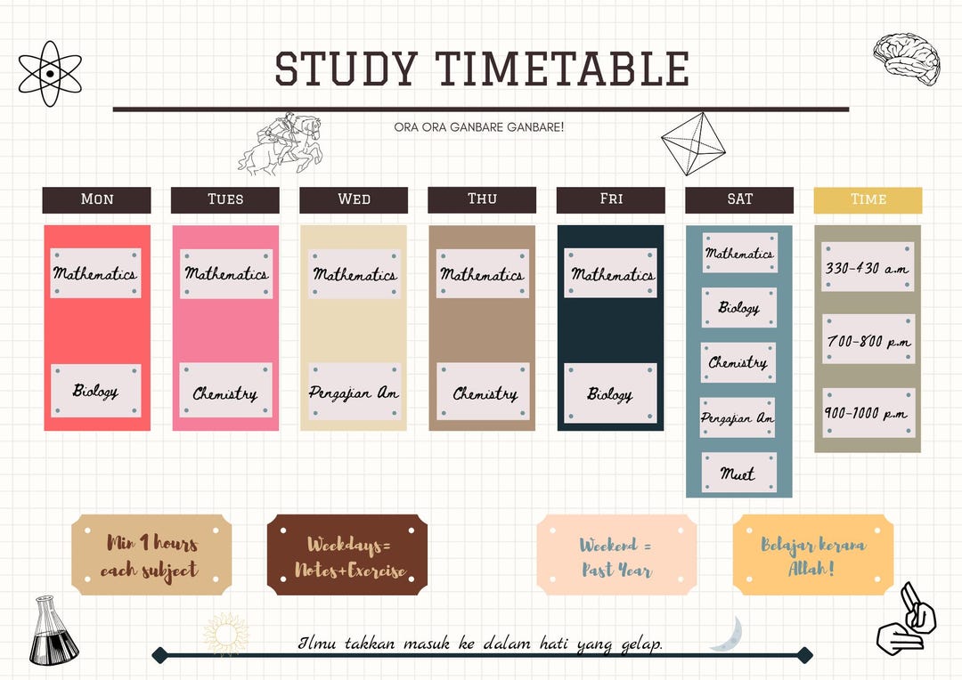 TIMETABLE TEMPLATE AESTHETIC - Etsy