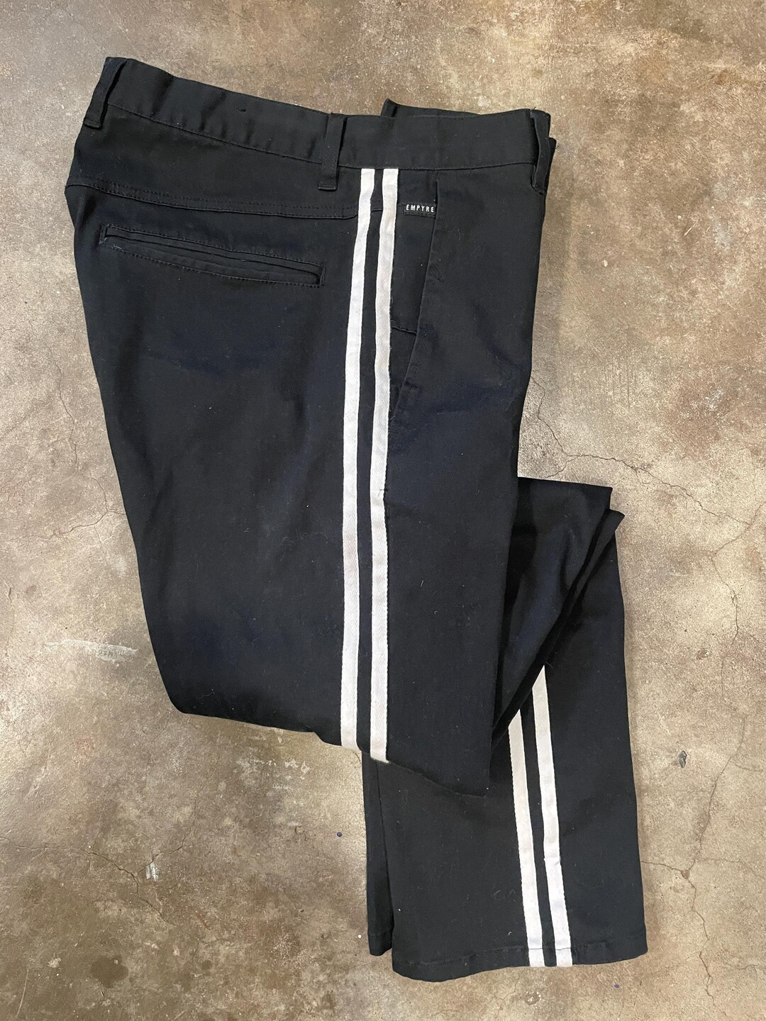 Retro EMPYRE Skate Pants // Size 32x31 \\ Black W/ Racing Stripes - Etsy