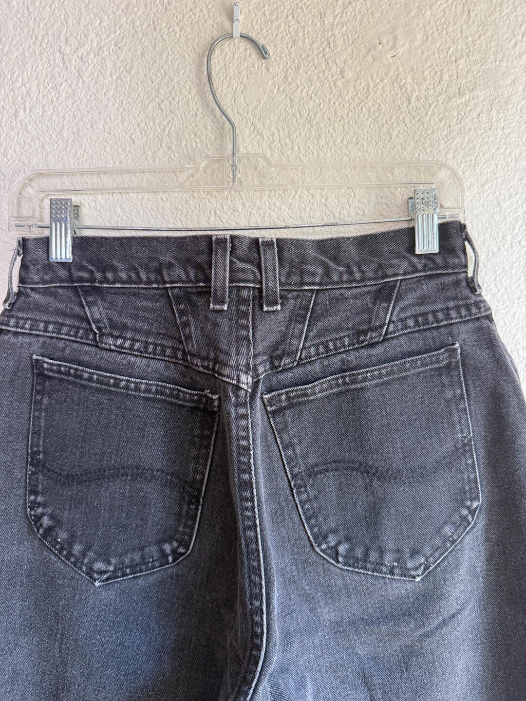 1980s Womens LEE Mom Jeans \\ Size 6 // Washed Black, High Waist - Etsy