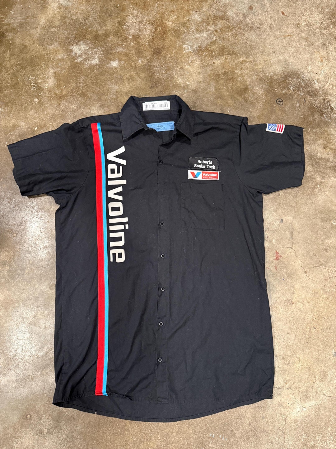 Retro Skater VALVOLINE Workwear Shirt // Size Large 'roberta, Senior ...