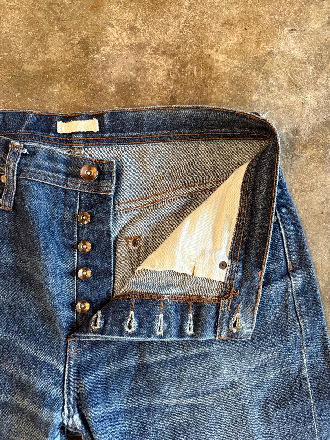 Men's BUTTON FLY 100% Cotton Jeans \\ Size 34x29 // Destroyed - Etsy