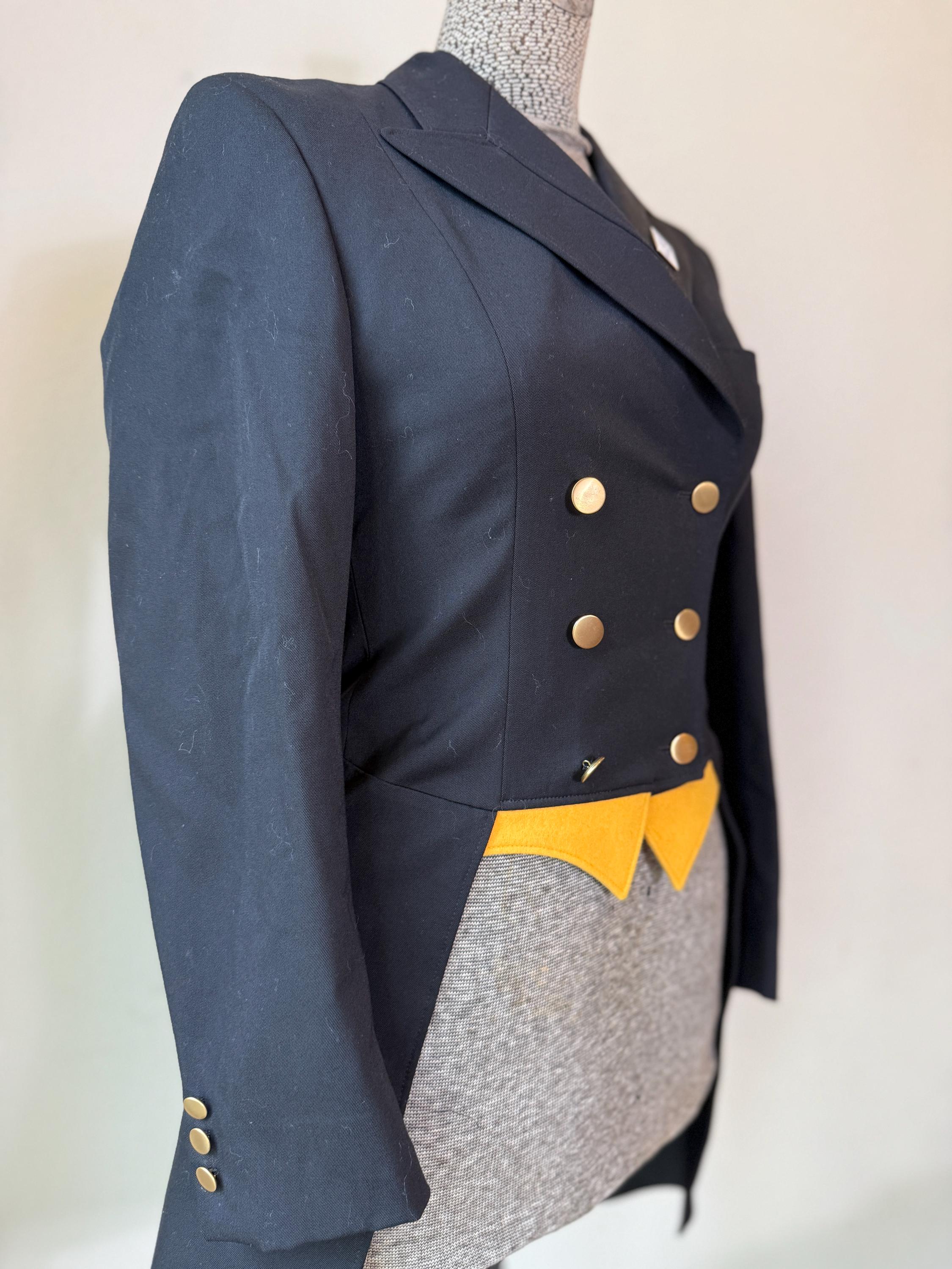 Vintage Double Breasted RIDING JACKET \\ Youth Medium // Black W/ Tails ...