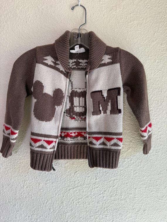 Rare MICKEY MOUSE Knit Toddler Sweater \\ Size 5T //… - Gem