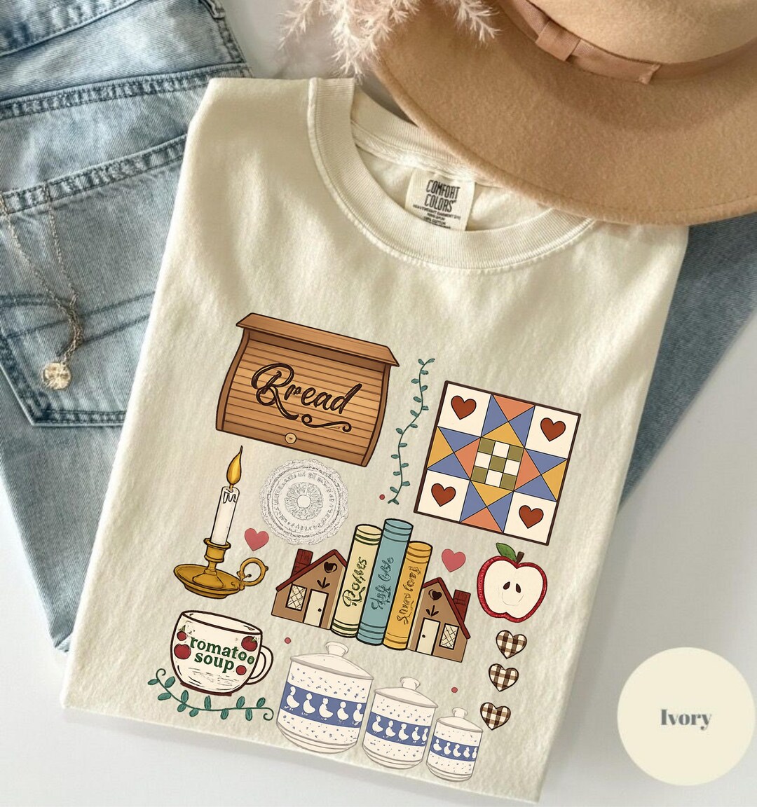 Cozy Cottagecore Kitchen Shirt, Vintage Country Kitchen Graphic Tee ...