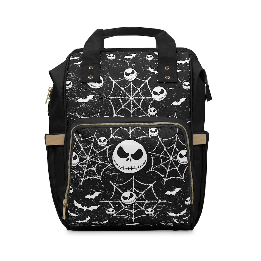 Jack Skellington Diaper Backpack | Goth Nylon Baby Bag - Etsy