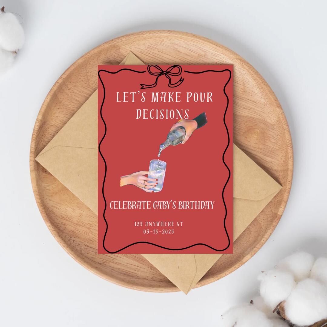 Customizable Drinking Party Invitation - Etsy