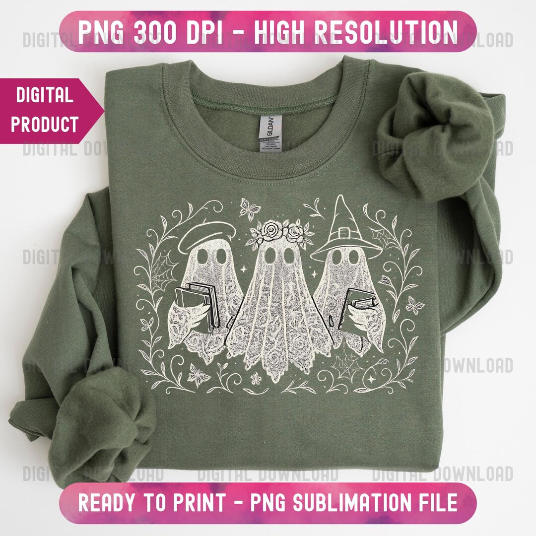 Horror Halloween Coquette Ghost PNG, Spooky Season Design, Aesthetic ...