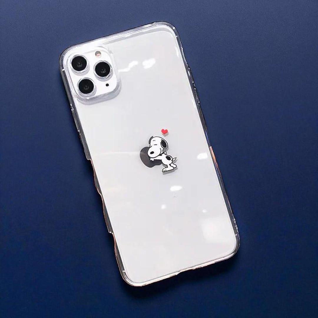 Clear Snoopy iPhone Case: Cartoon Artist Design, Shockproof TPU - Etsy