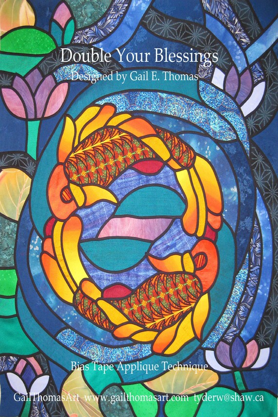 Stained Glass Applique Quilt - Glass Designs