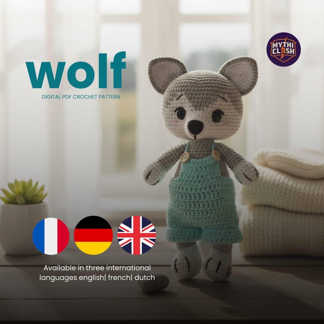 Amigurumi Wolf Crochet Pattern | Beginner-friendly Toy (PDF Download ...
