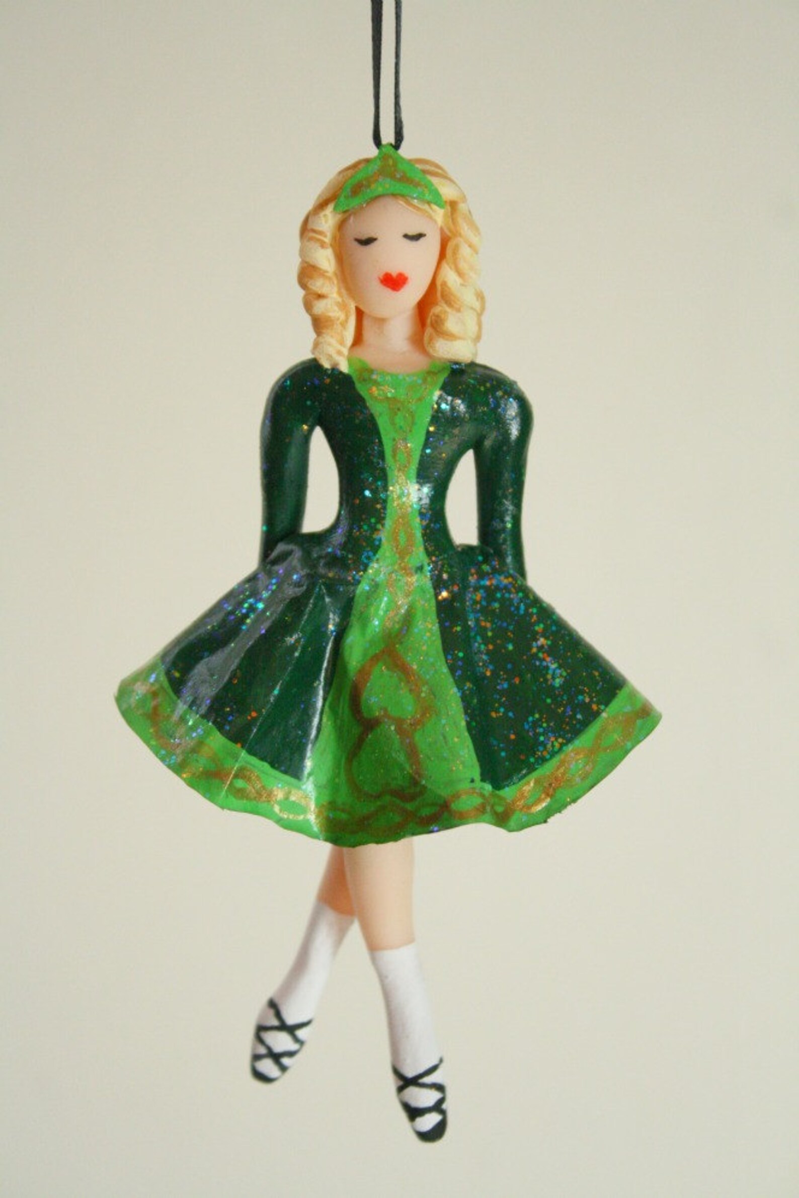 Irish Step Dancer Ornament Hand Sculpted in Clay | Etsy
