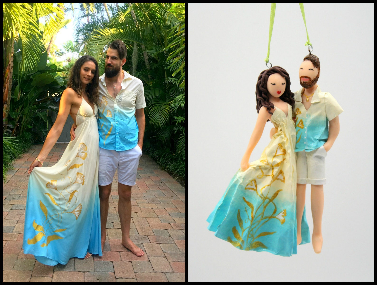 Couple Ornament/hanging Decoration CUSTOMIZED to Your Features - Etsy