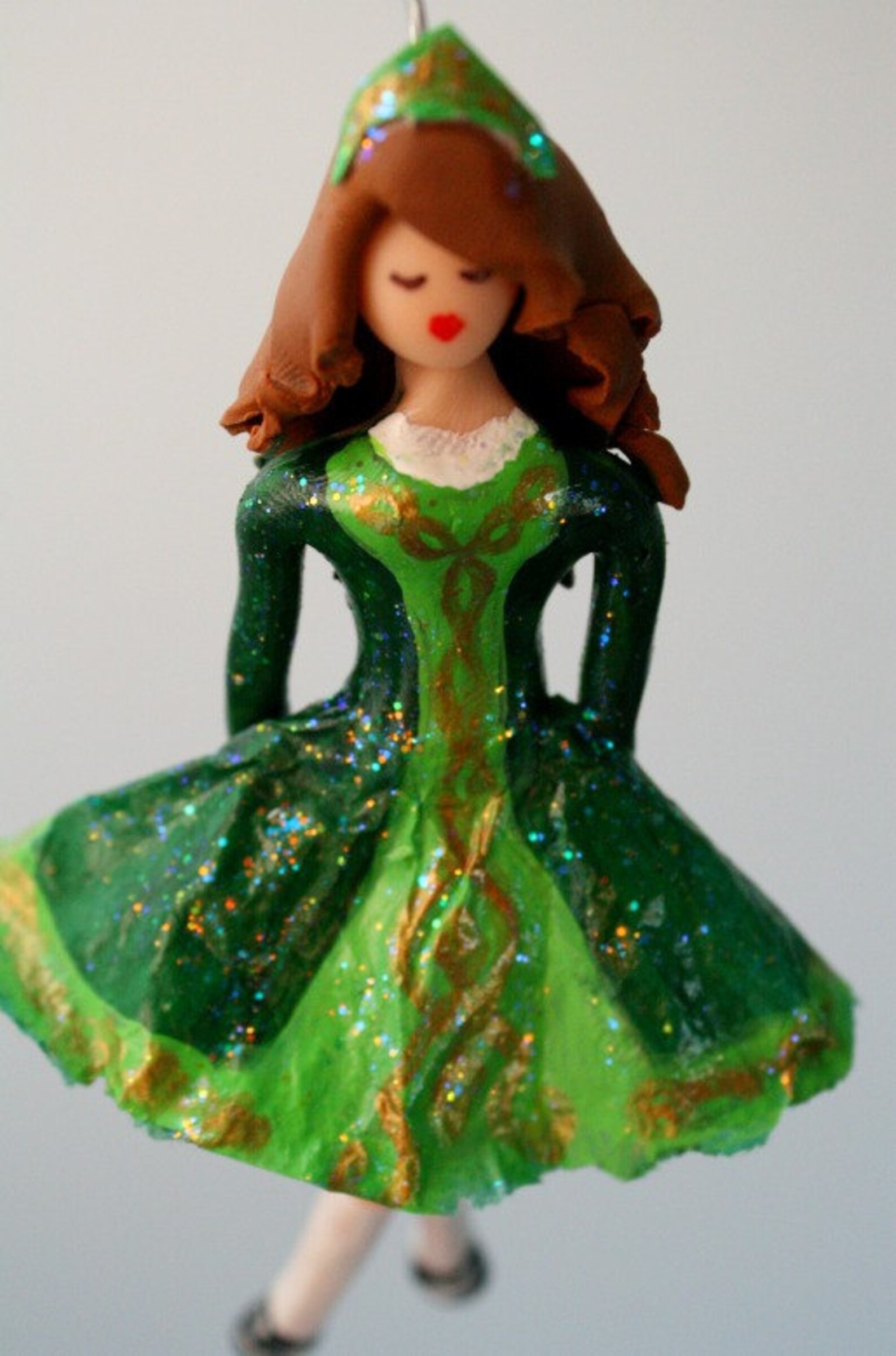 Irish Step Dancer Ornament Hand Sculpted in Clay | Etsy