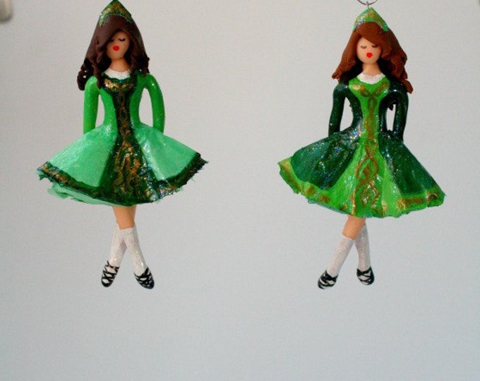 Irish Step Dancer Ornament Hand Sculpted in Clay - Etsy