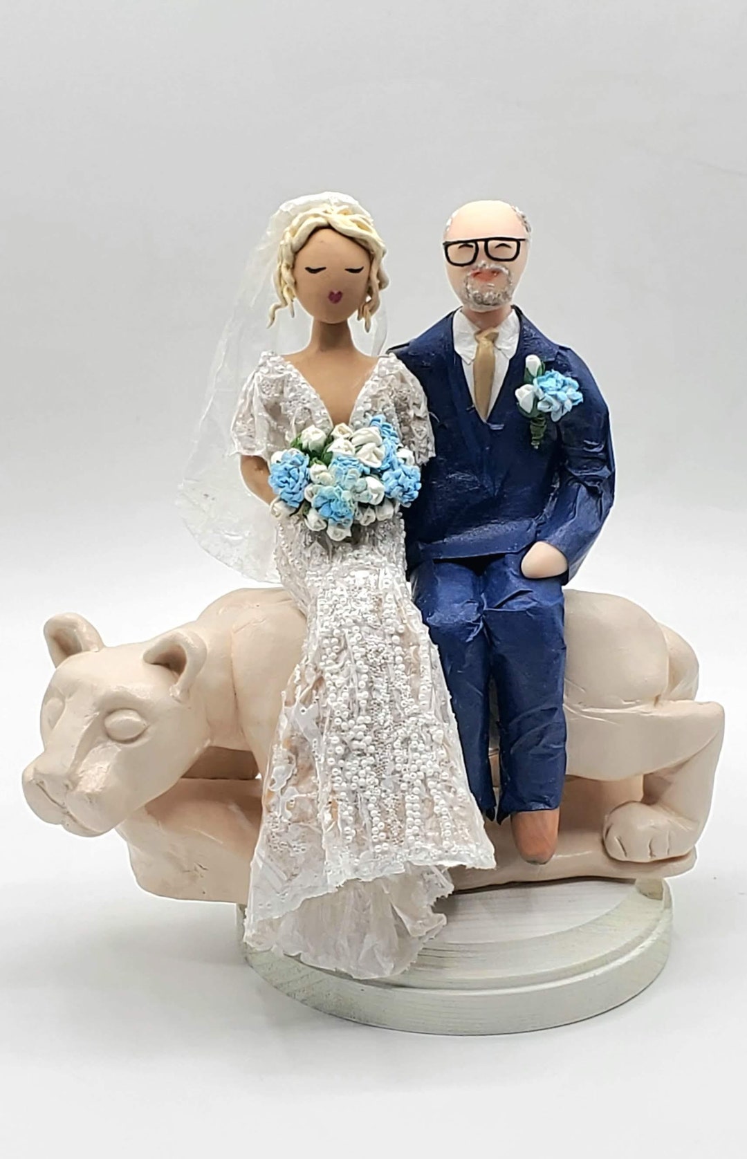 Penn State Wedding Cake Topper With Nittony Lion RESERVED for Jennifer ...