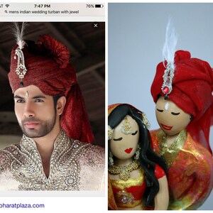 Indian Wedding Cake Topper CUSTOMIZED to Your Features and Attire Hand ...