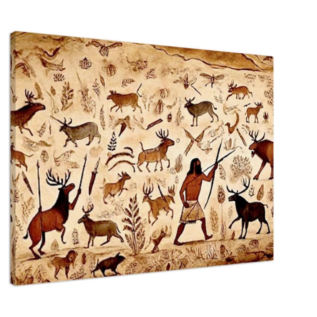 Ancient Cave Art- Petroglyphs- Canvas - Etsy