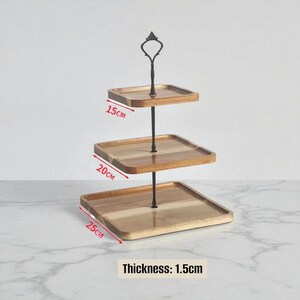 Rustic 3-tier Wooden Serving Tray: Farmhouse Dessert & Cupcake Stand - Etsy