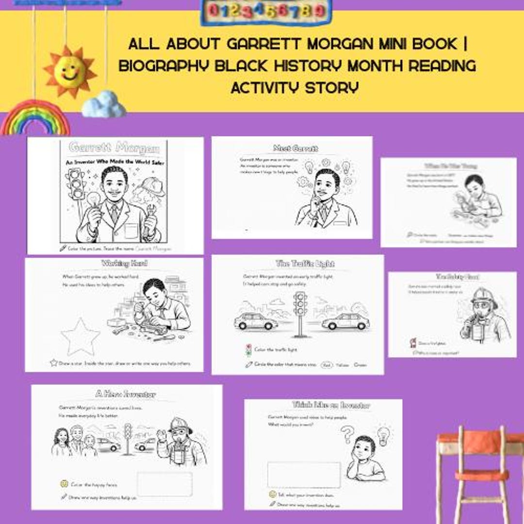 Garrett Morgan Mini Book – Black History, Inventions Activity (PDF ...