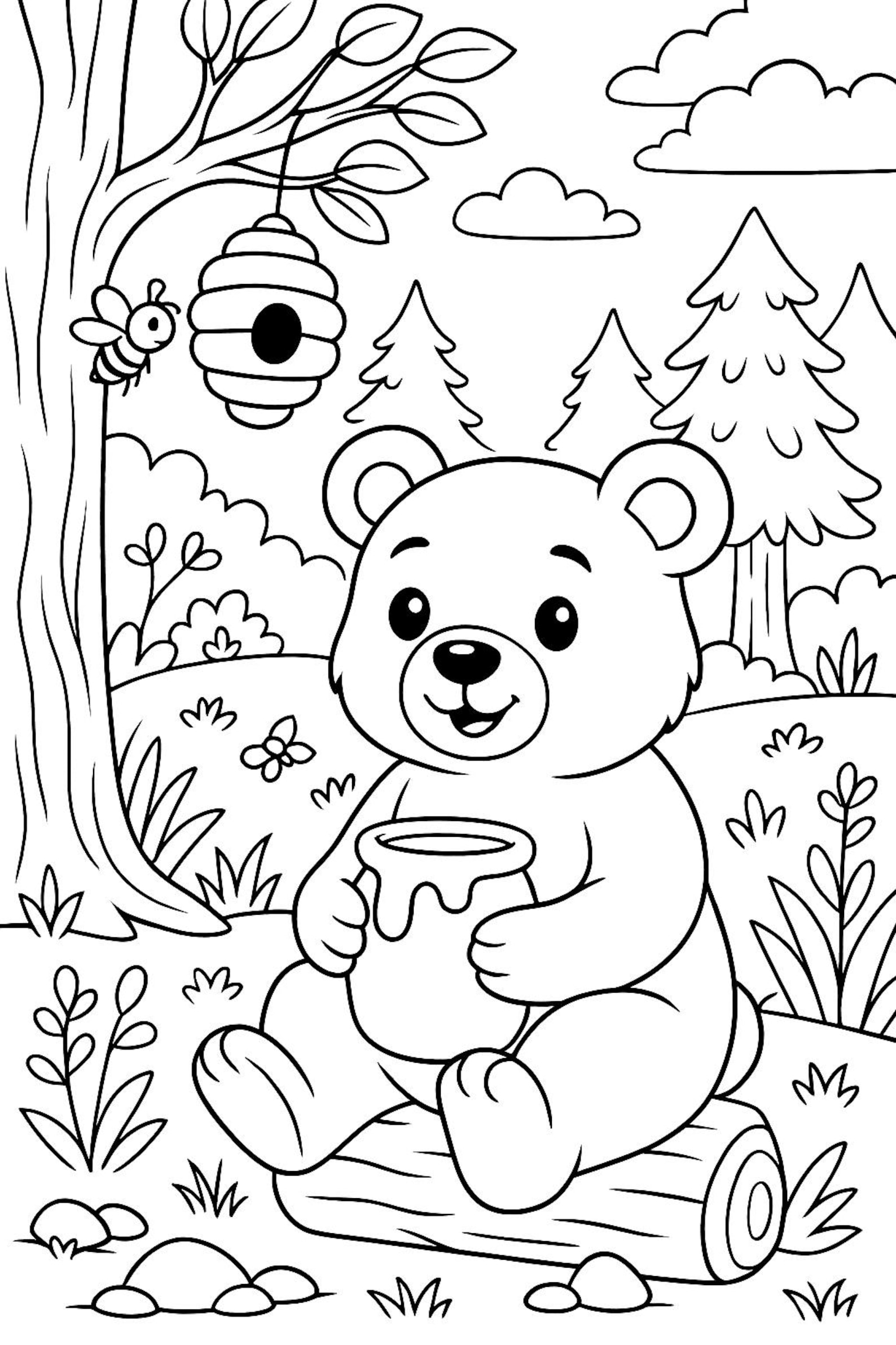 Forest Friends Coloring Book – 15 Printable Pages | Woodland Animals ...
