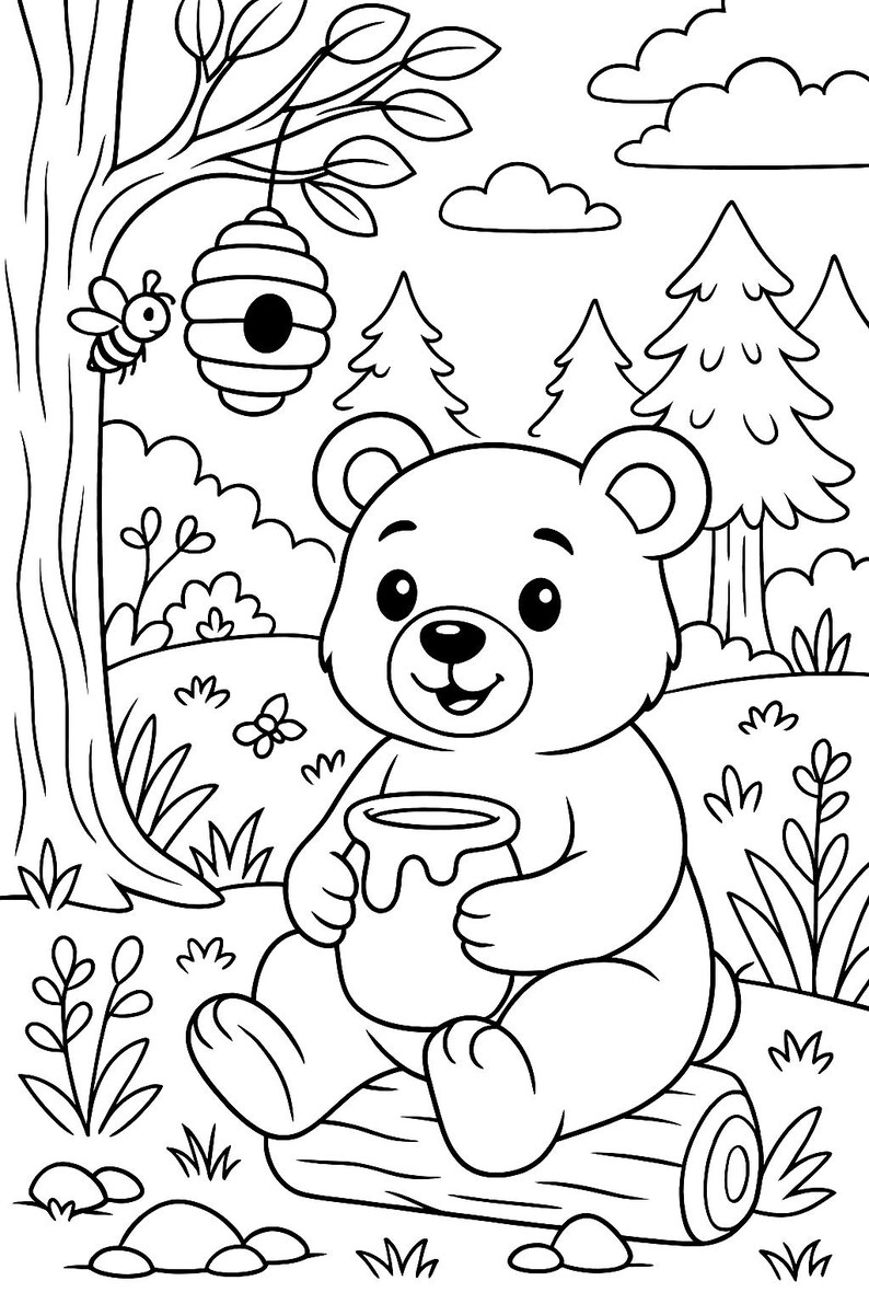 Forest Friends Coloring Book – 15 Printable Pages | Woodland Animals ...