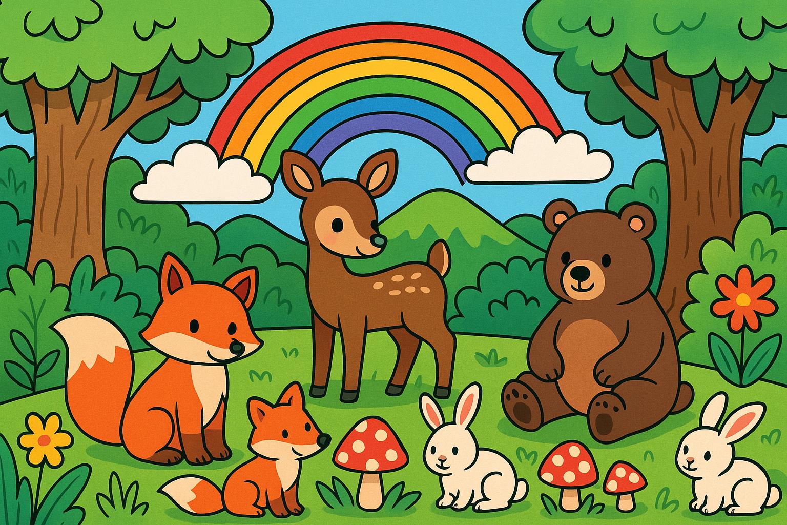 Forest Friends Coloring Book – 15 Printable Pages | Woodland Animals ...