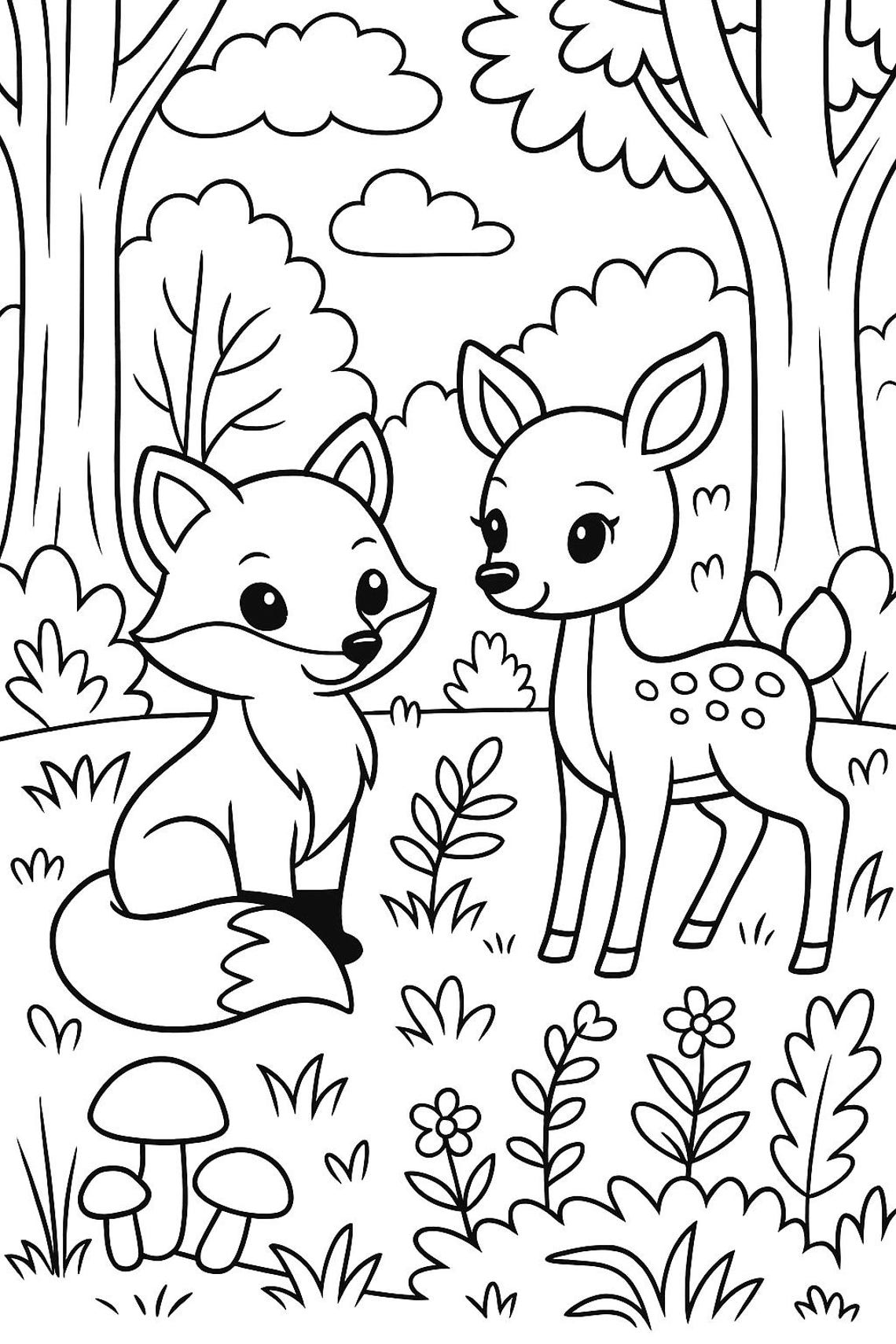 Forest Friends Coloring Book – 15 Printable Pages | Woodland Animals ...