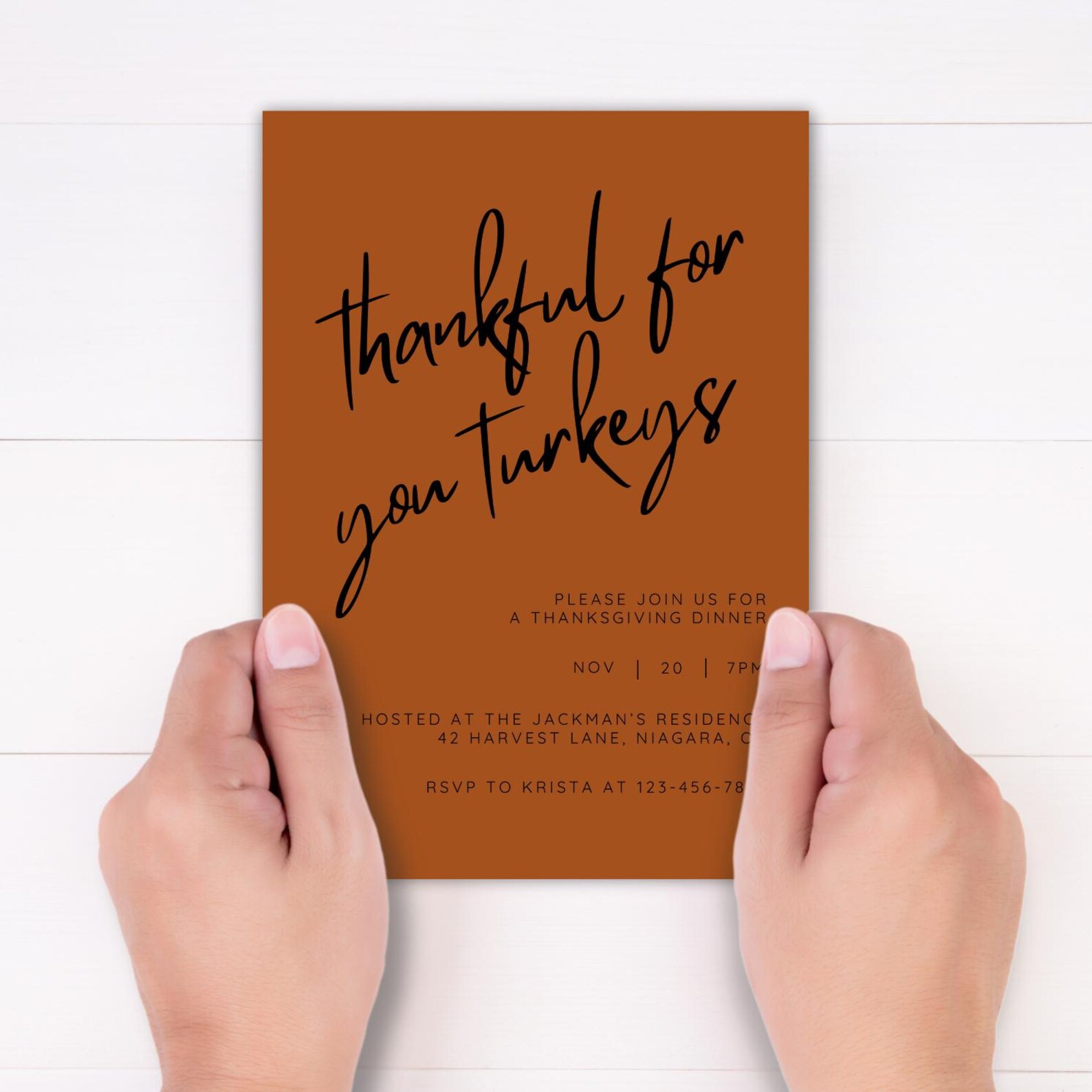 Thankful for You Turkeys Invitation | Holidays Let’s Gather ...