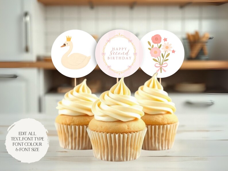 Tutu Cute Cupcake Toppers | Ballerina Pink Ballet Pointe Shoes Girl 2nd ...