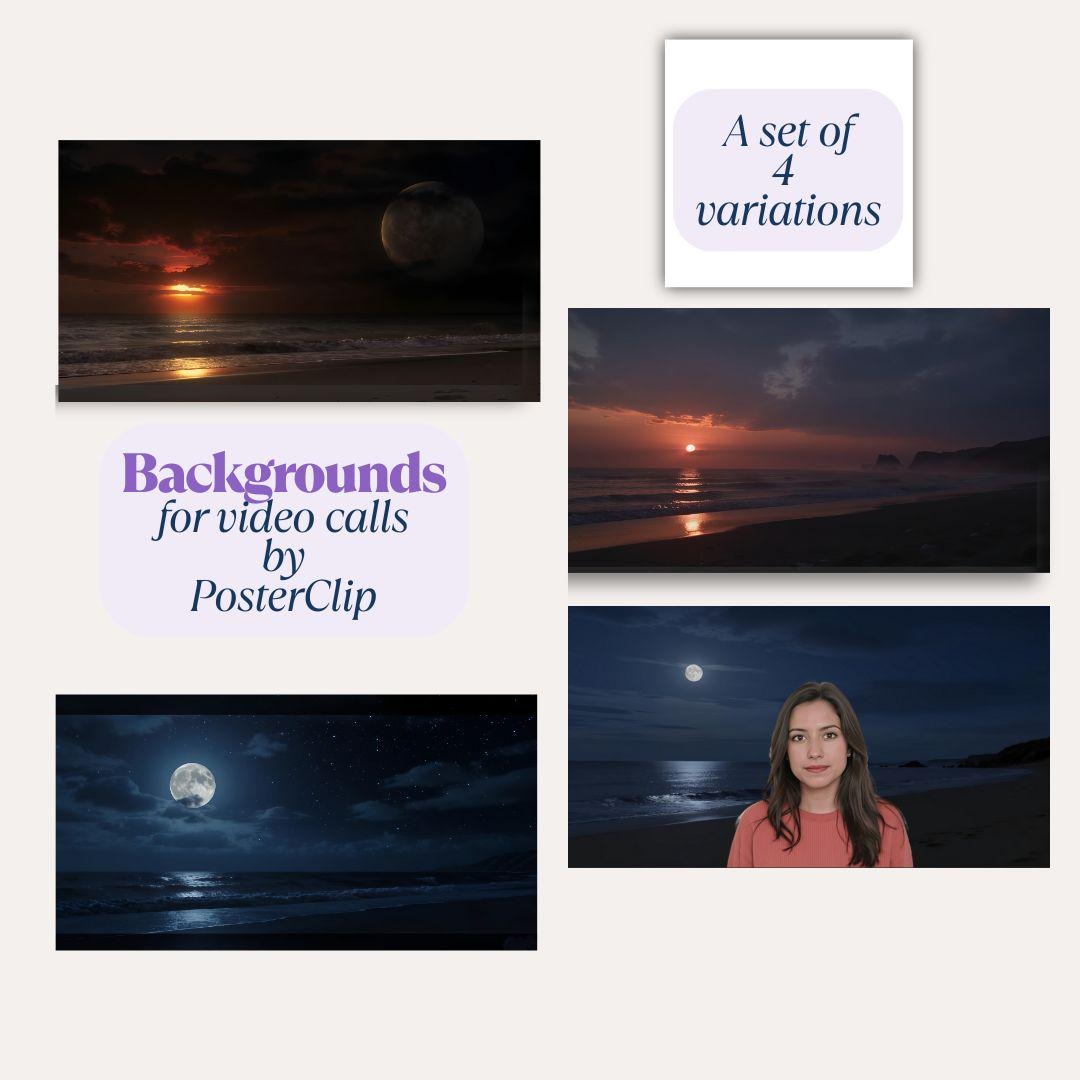 Four Backgrounds for Video Calls for Nightly Atmosphere - Etsy