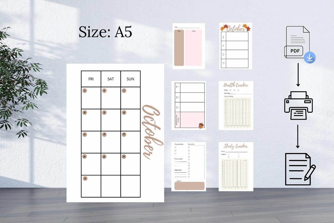 Academic Planner 2025: Printable Student Organizer (PDF Download) - Etsy