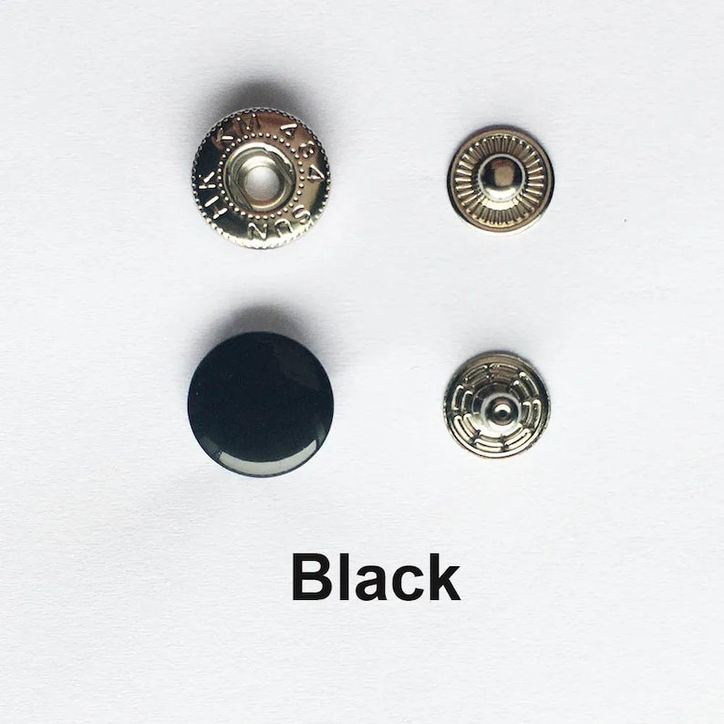 20~100 Set Metal Snap Buttons – 10mm 12.5mm 15mm Press Stud Fasteners ...