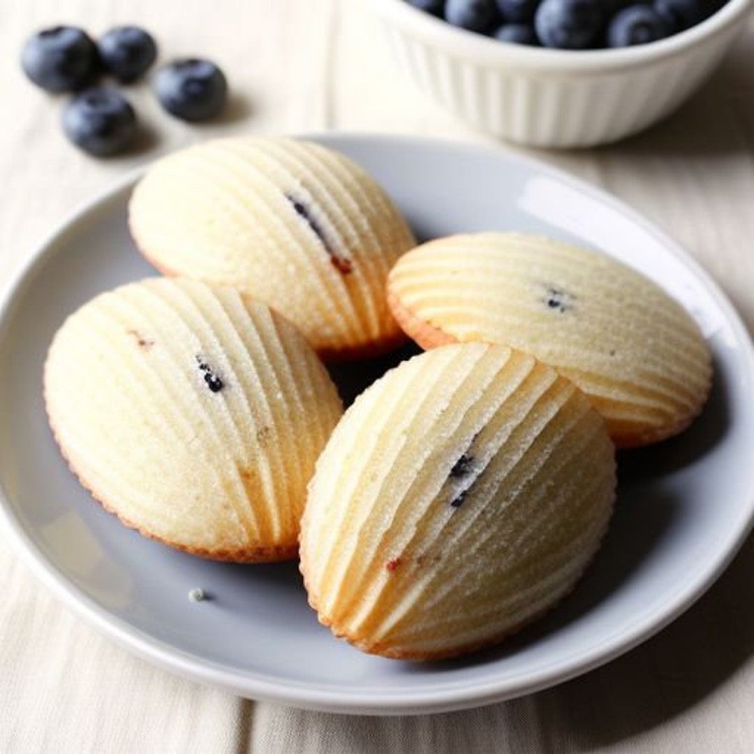 LARGE Blueberry Madeleines (12 Count) - Etsy