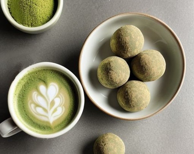 Green Matcha Tea Chocolate Dark Truffles 16 Count - Etsy