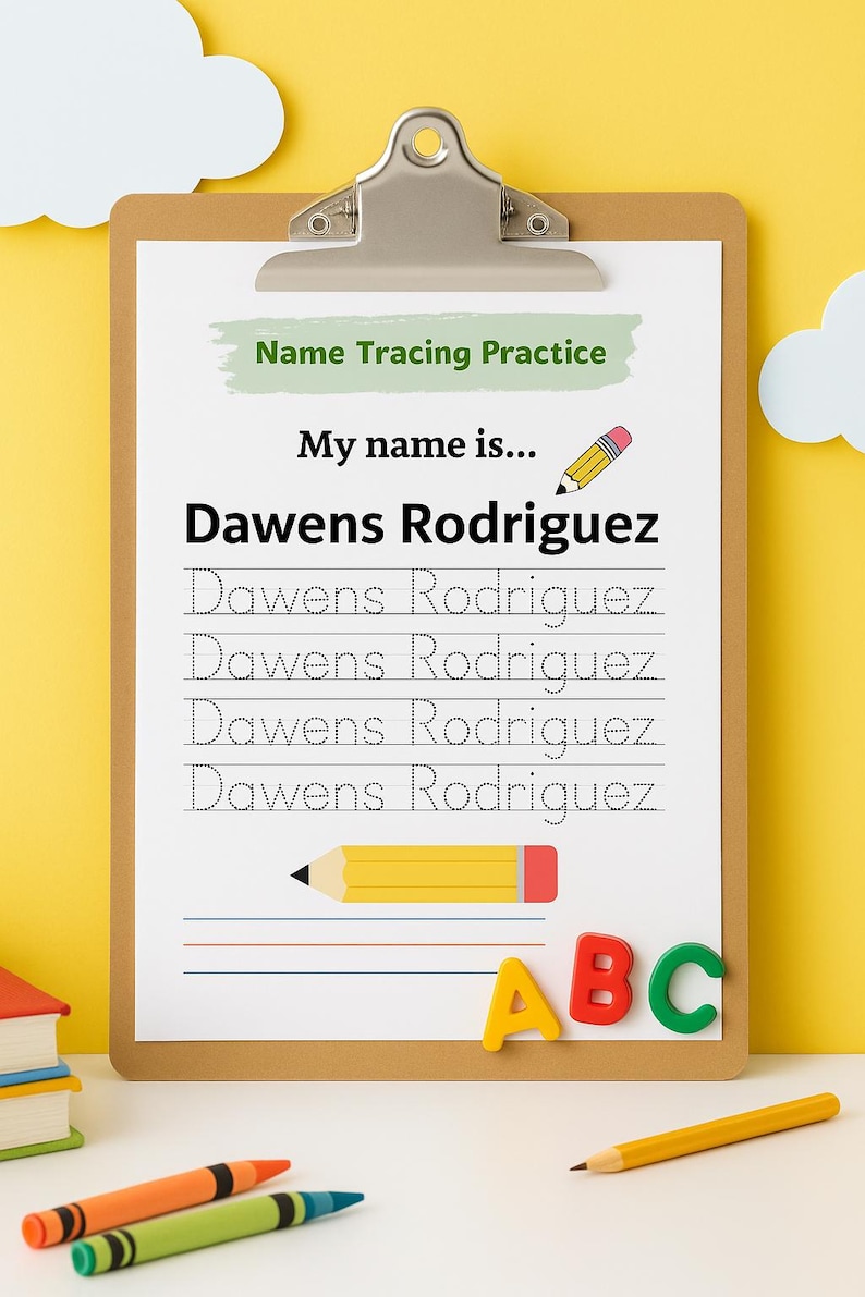 Pre-k Custom Name Tracing Worksheet Name Trace Printable Handwriting ...