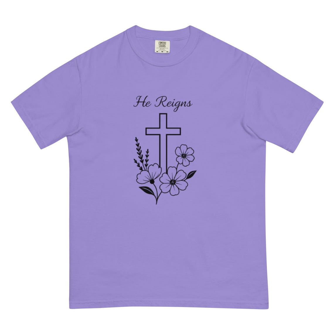 Unisex He Reigns Heavyweight T-shirt - Etsy