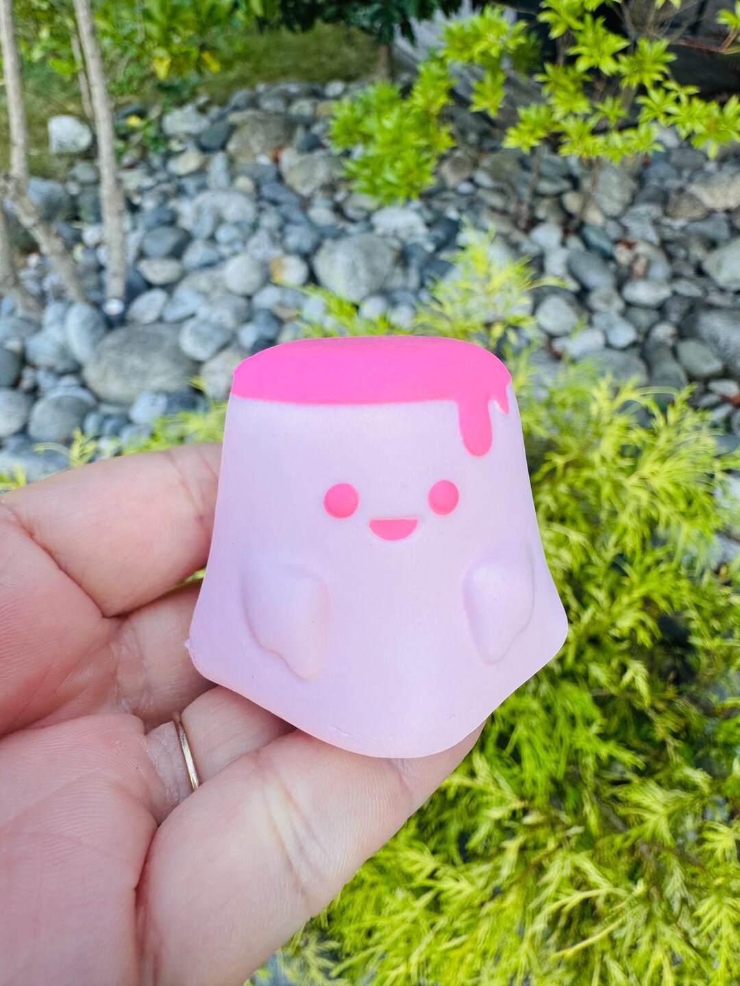 Cute Strawberry Pudding Ghost Squishy Toy (strawberry Scented) - Etsy