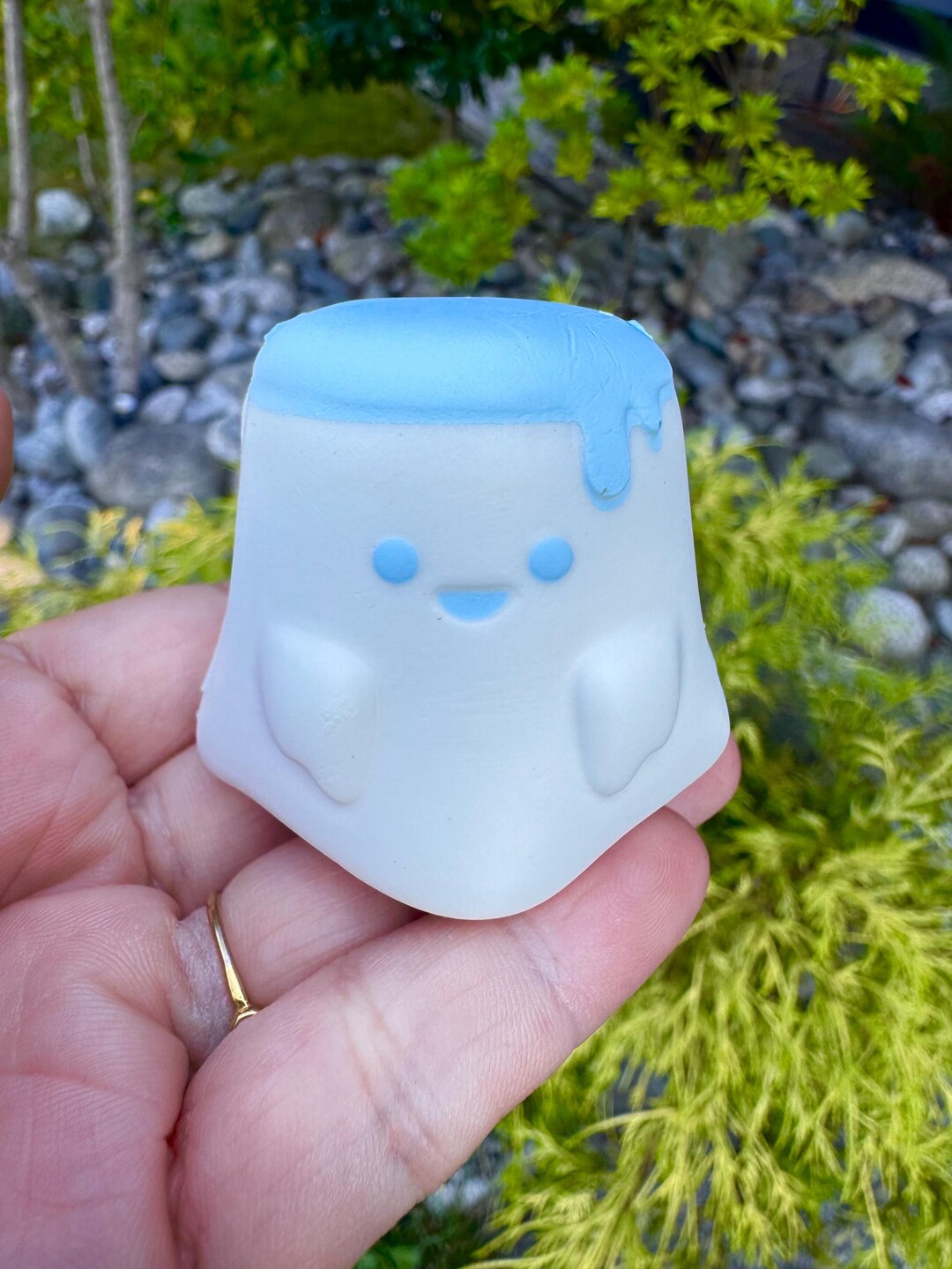 Cute Milk Pudding Ghost Squishy Toy (vanilla Scented) - Etsy