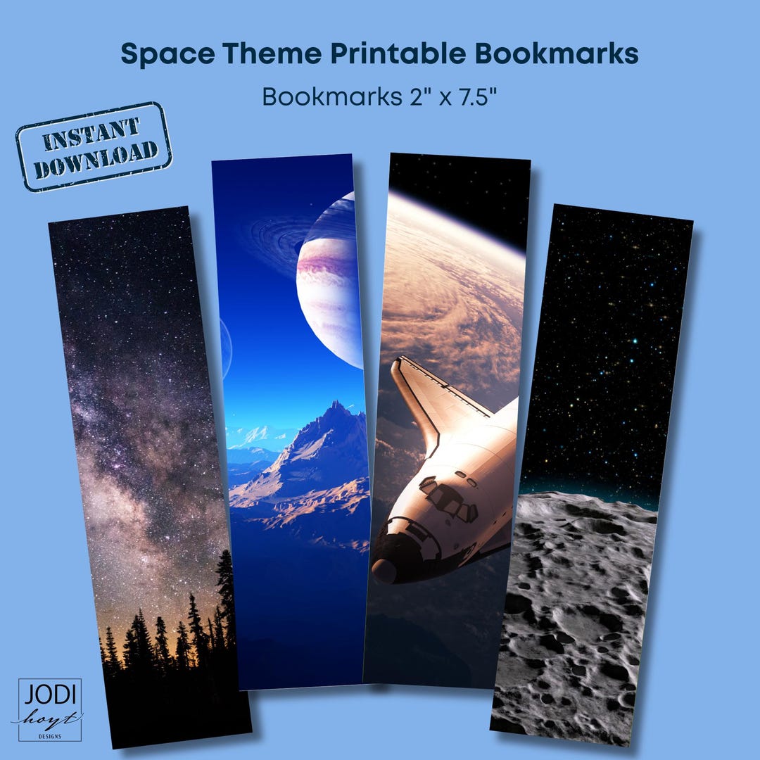 Celestial Space Bookmarks Printable Set: Galaxy, Planets, Stars ...