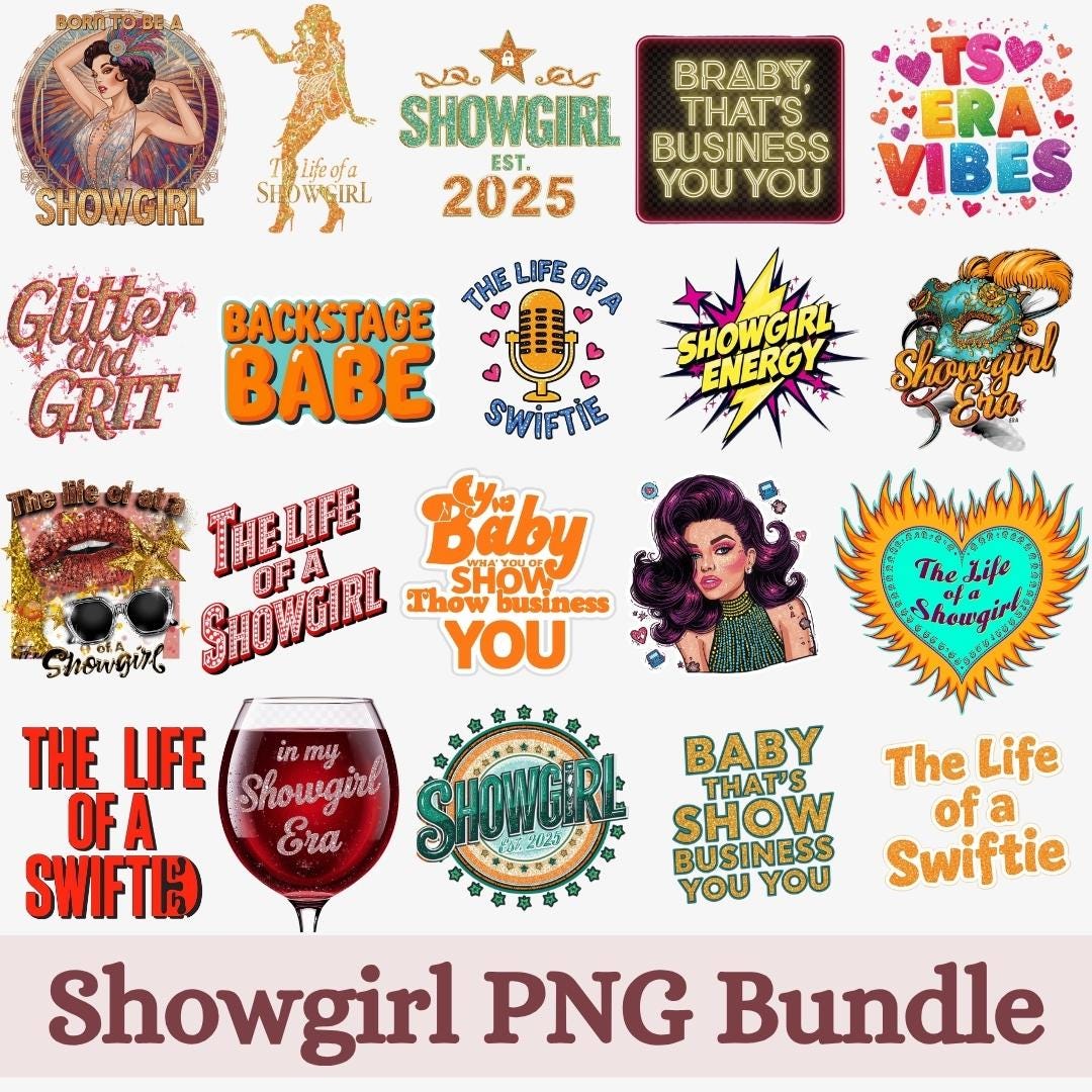 Showgirl PNG Bundle, My Showgirl Life Era Graphics, Luxury Energy Shirt ...