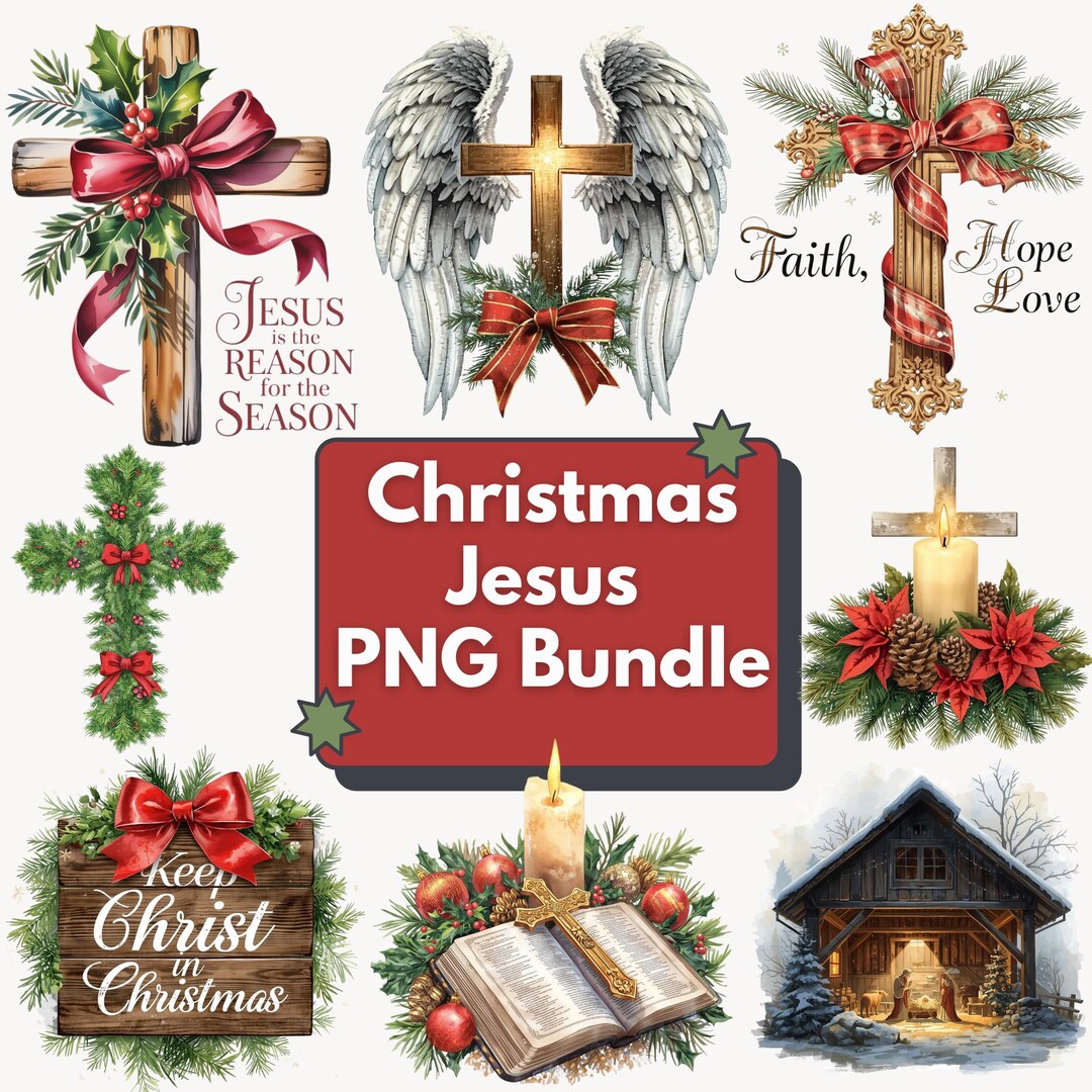 Christian Christmas PNG Bundle, Jesus is the Reason for the Season ...