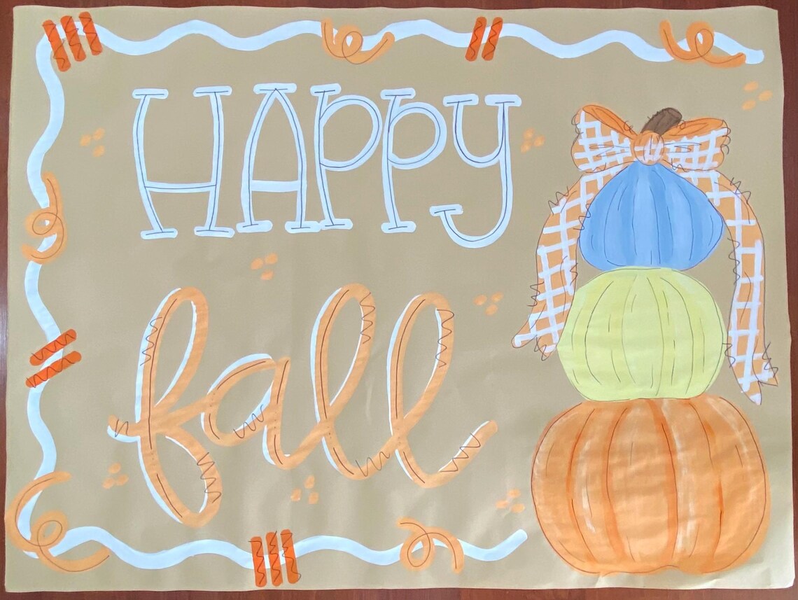 Fall Party Hand Painted Banner - Etsy